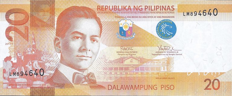 Philippines new date (2017F) 20-peso note (B1077r) confirmed – BanknoteNews