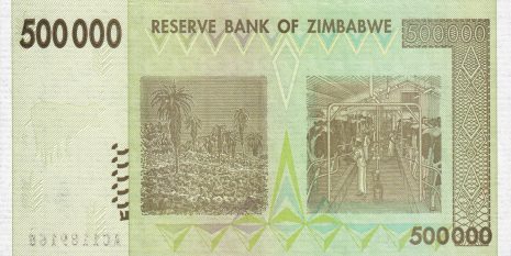 Zimbabwe lined paper 500,000-dollar note (B167b) confirmed – BanknoteNews