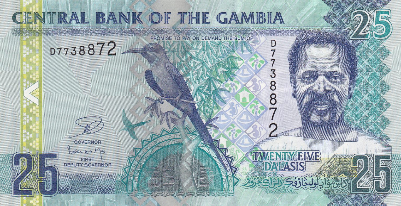 Gambia new signature 25-dalasi note (B224c) confirmed – BanknoteNews