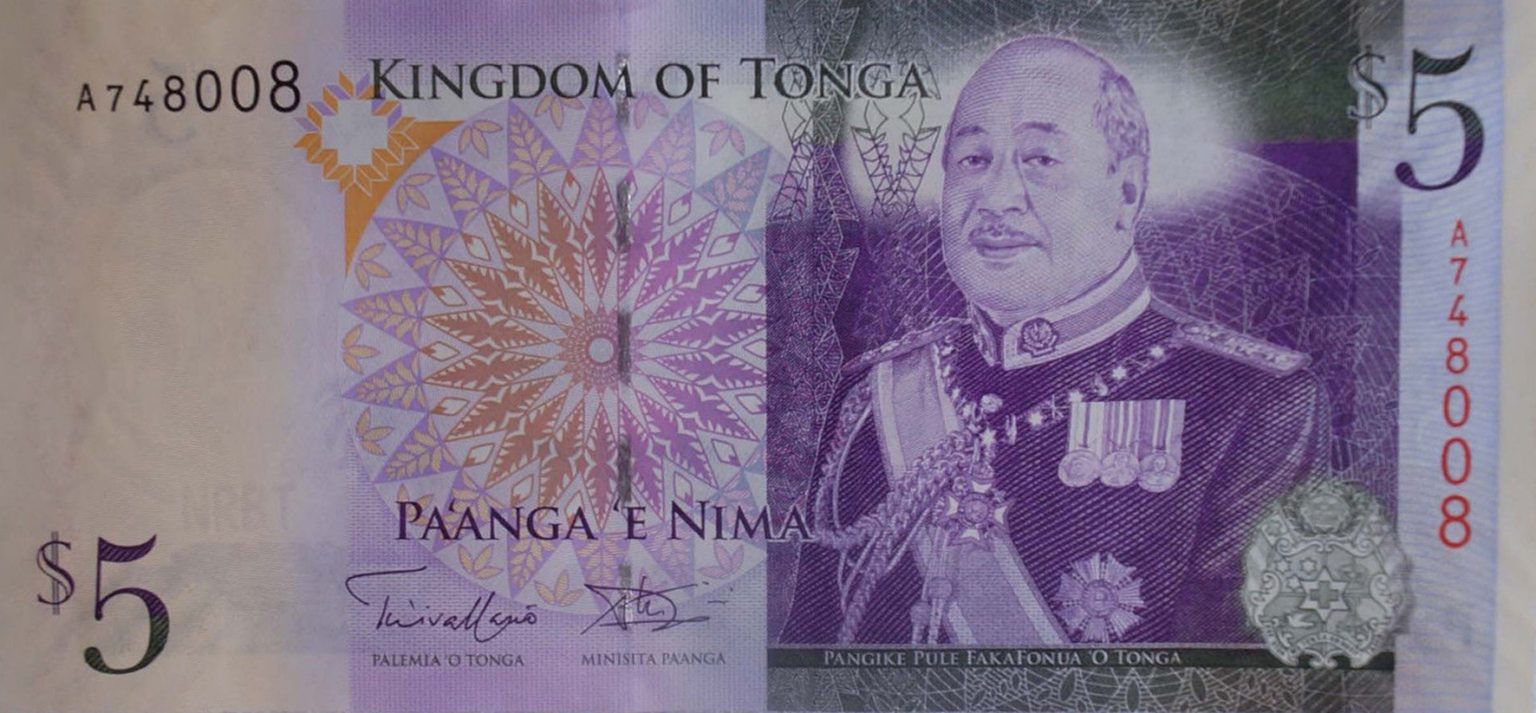 Tonga new signature 5-pa’anga note (B214b) confirmed – BanknoteNews