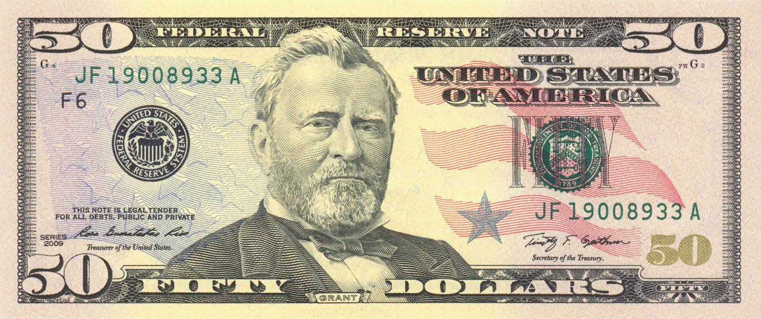 United States new sig/date (2009) 50-dollar note confirmed – BanknoteNews