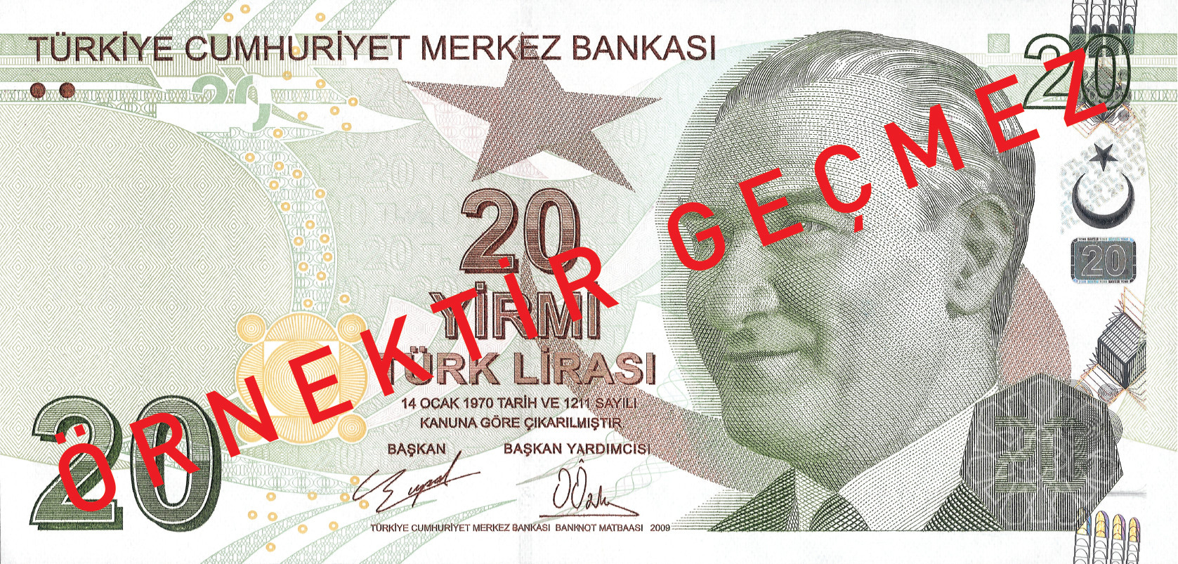 Turkey new signature 20-lira note (B302d) reported – BanknoteNews
