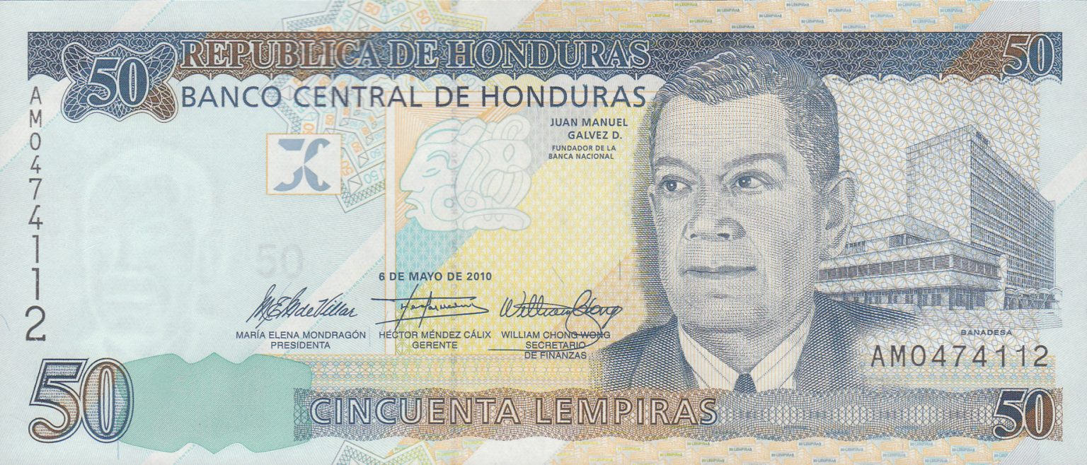 Honduras new sig/date (2010) 50-lempira note (B341d) confirmed ...