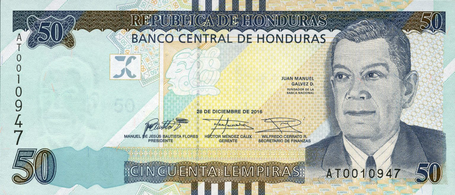 Honduras new 50-lempira note (B350a) confirmed – BanknoteNews