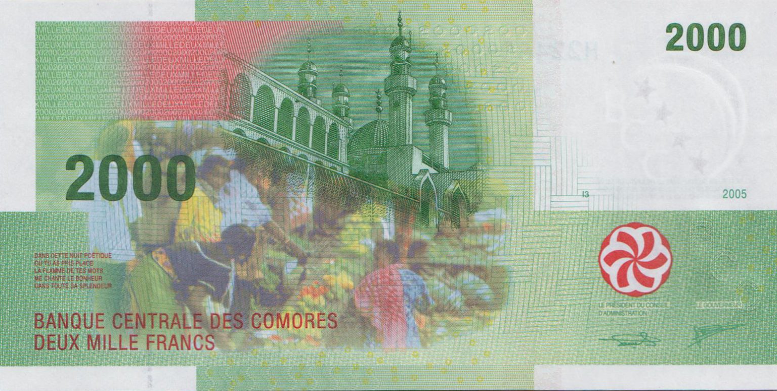Comoros new signature 2,000-franc note (B308c) confirmed – BanknoteNews