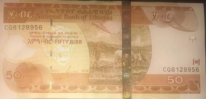 Ethiopia new sig/date (2019) 50-birr note (B333h) confirmed – BanknoteNews