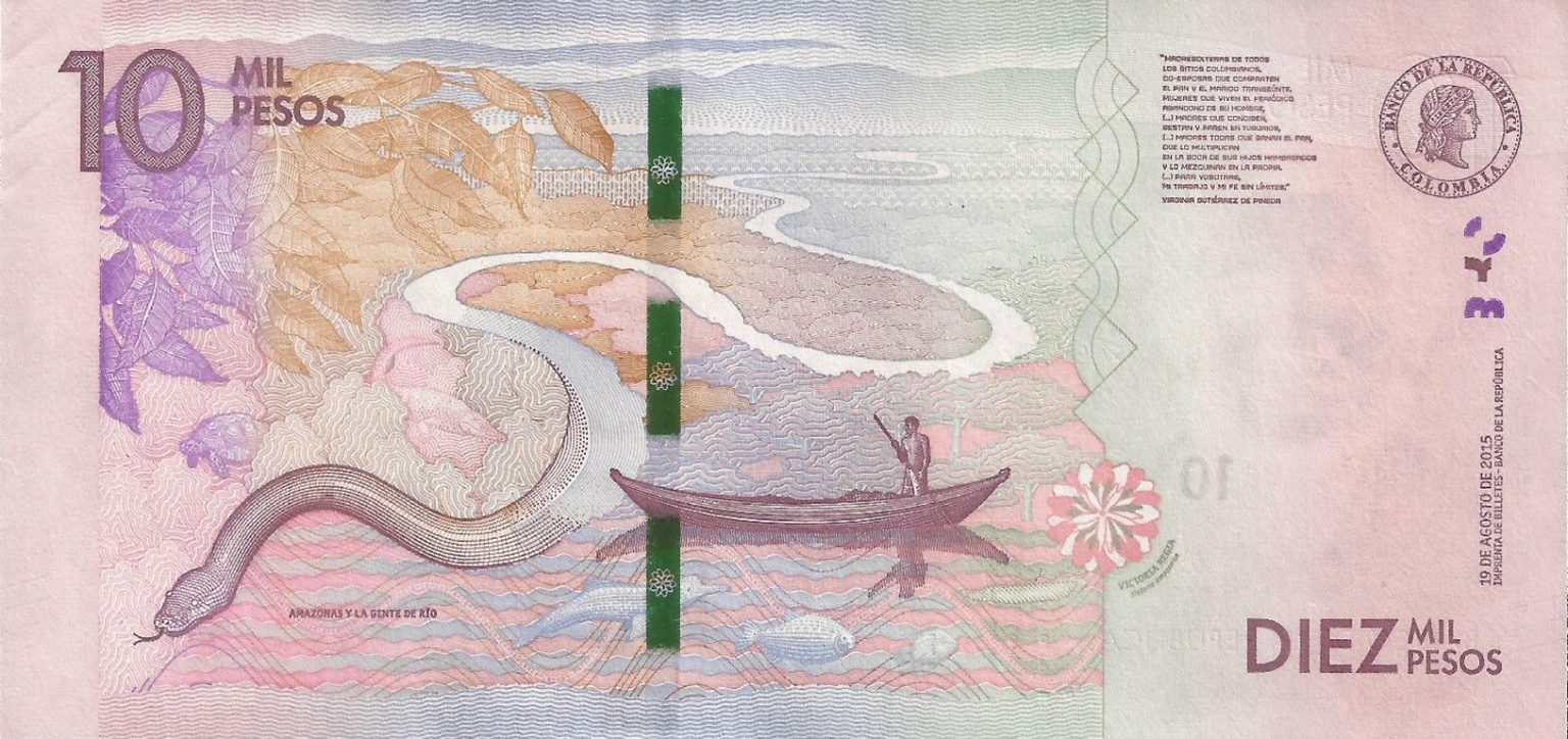 Colombia new 10,000-peso note (B995a) confirmed – BanknoteNews