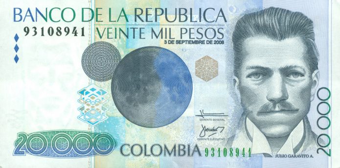Colombia new date (03.09.2008) 20,000-peso note (B991u) confirmed ...