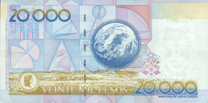 Colombia new date (03.09.2008) 20,000-peso note (B991u) confirmed ...