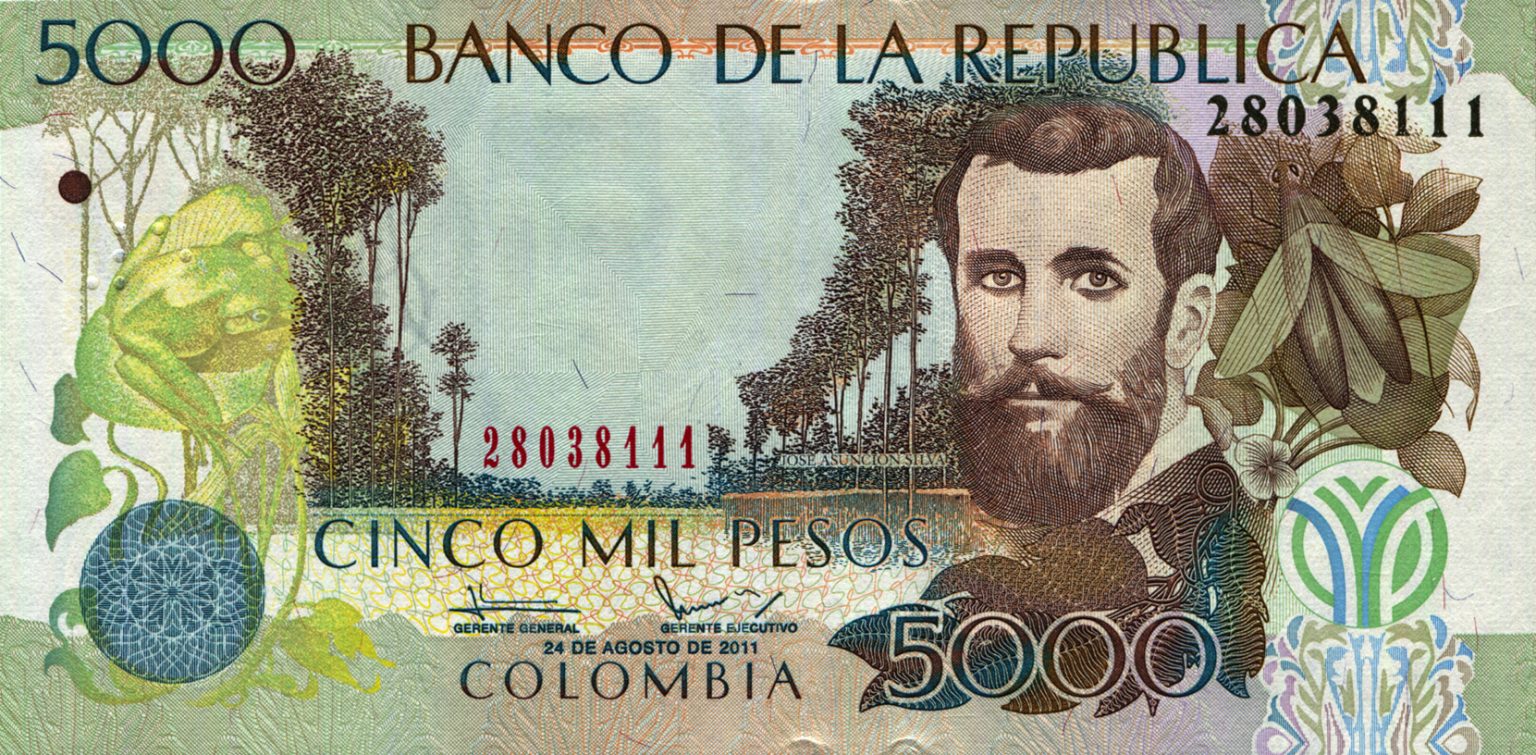 Colombia new sig/date (24.08.2011) 5,000-peso note (B989o) confirmed ...