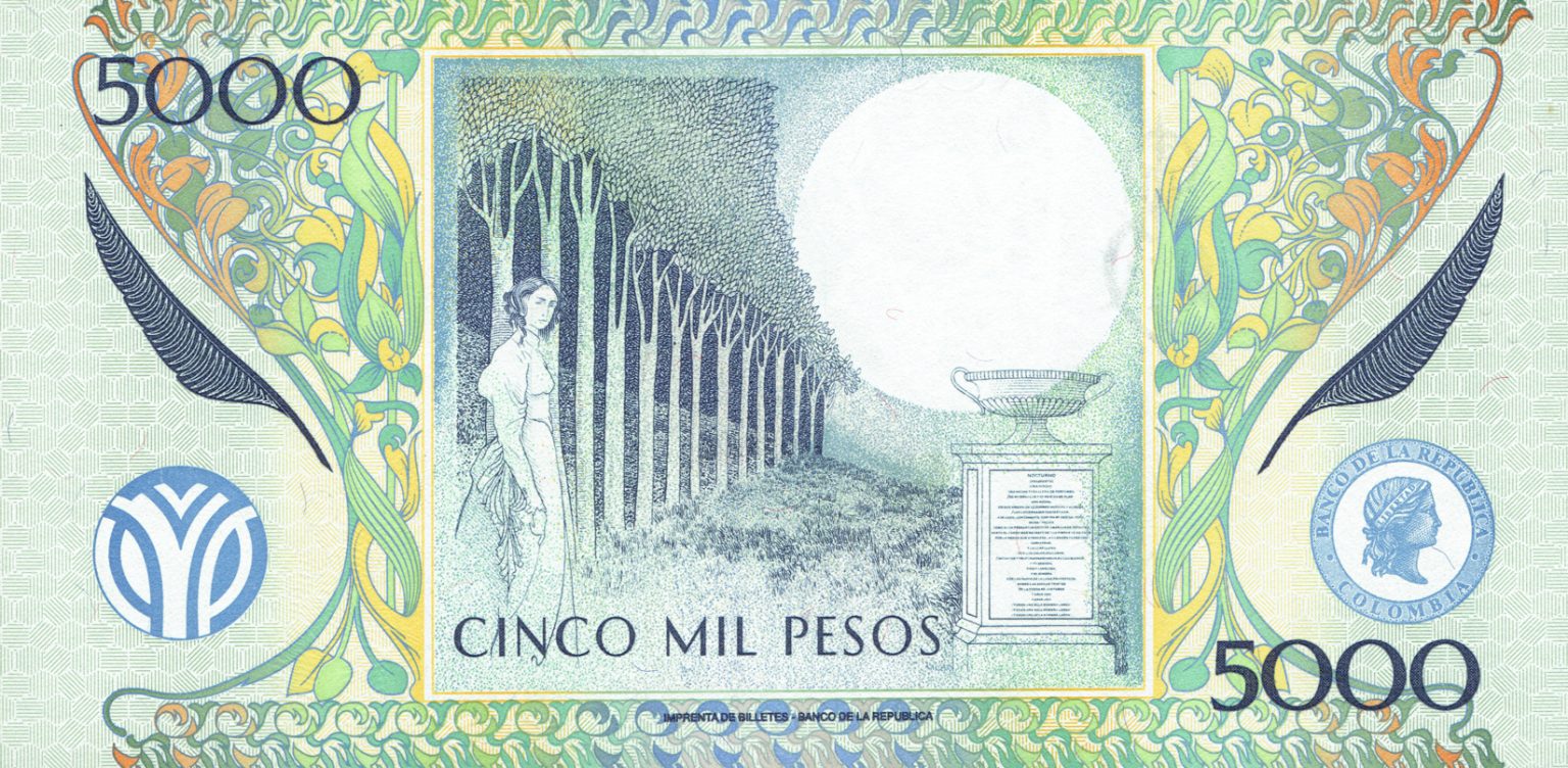 Colombia new date (01.09.2013) 5,000-peso note (B989s) confirmed ...
