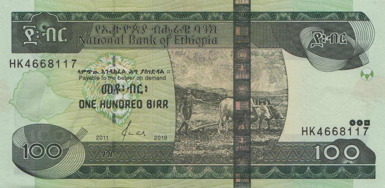 Ethiopia new sig/date (2019) 100-birr note (B334h) confirmed – BanknoteNews