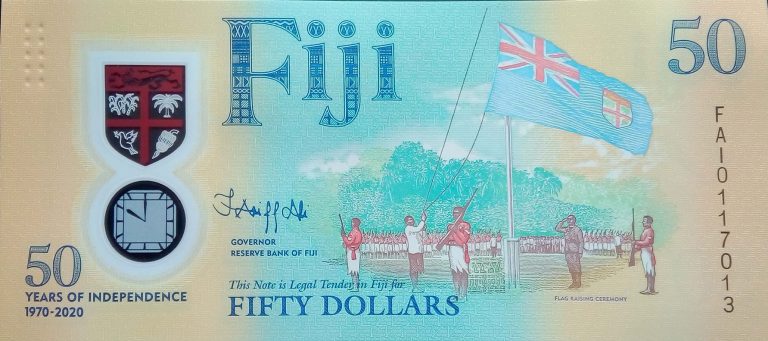 Fiji new 50-dollar commemorative polymer note (B532a) confirmed ...