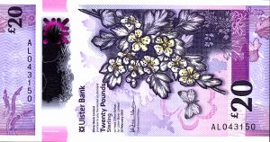 Northern Ireland Ulster Bank new 20-pound polymer note (B941a ...