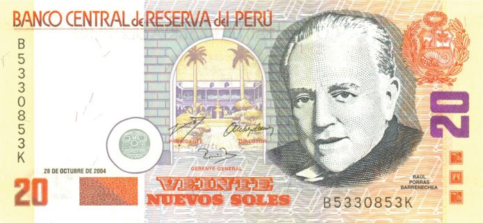 Peru new sig/date (28.10.2004) 20-nuevo sol note (B510b) confirmed ...