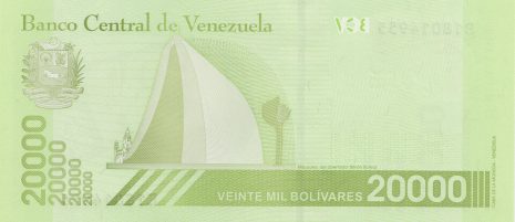 Venezuela new security thread 20,000-bolívar note (B380b) confirmed ...