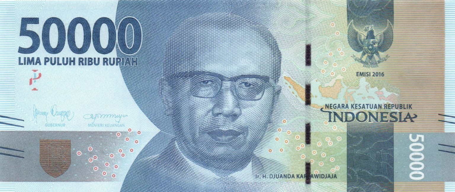 Indonesia new date (2020) 50,000-rupiah note (B614f) confirmed ...