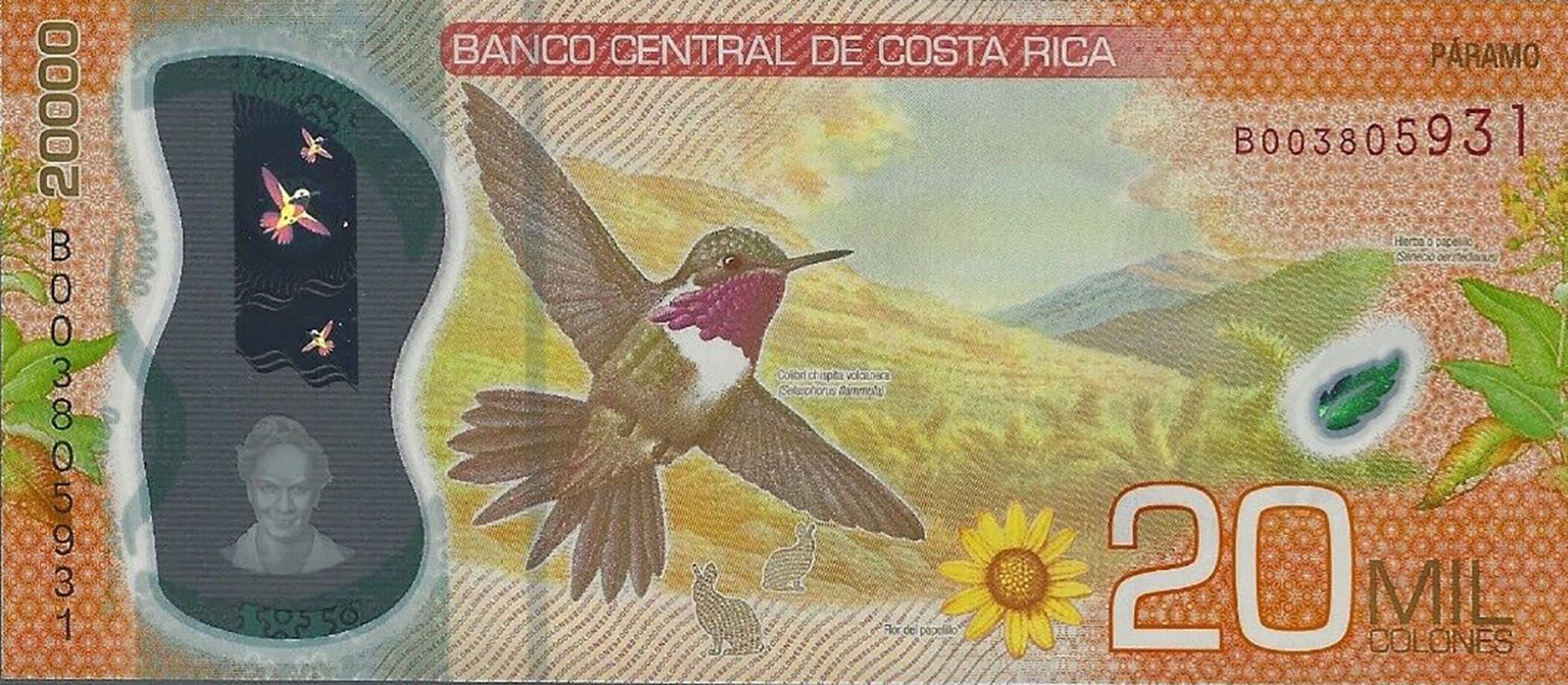 Costa Rica new 20,000-colon polymer note (B568a) confirmed – BanknoteNews