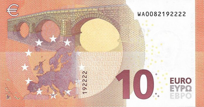European Monetary Union (Germany) new signature 10-euro note (B109w3 ...