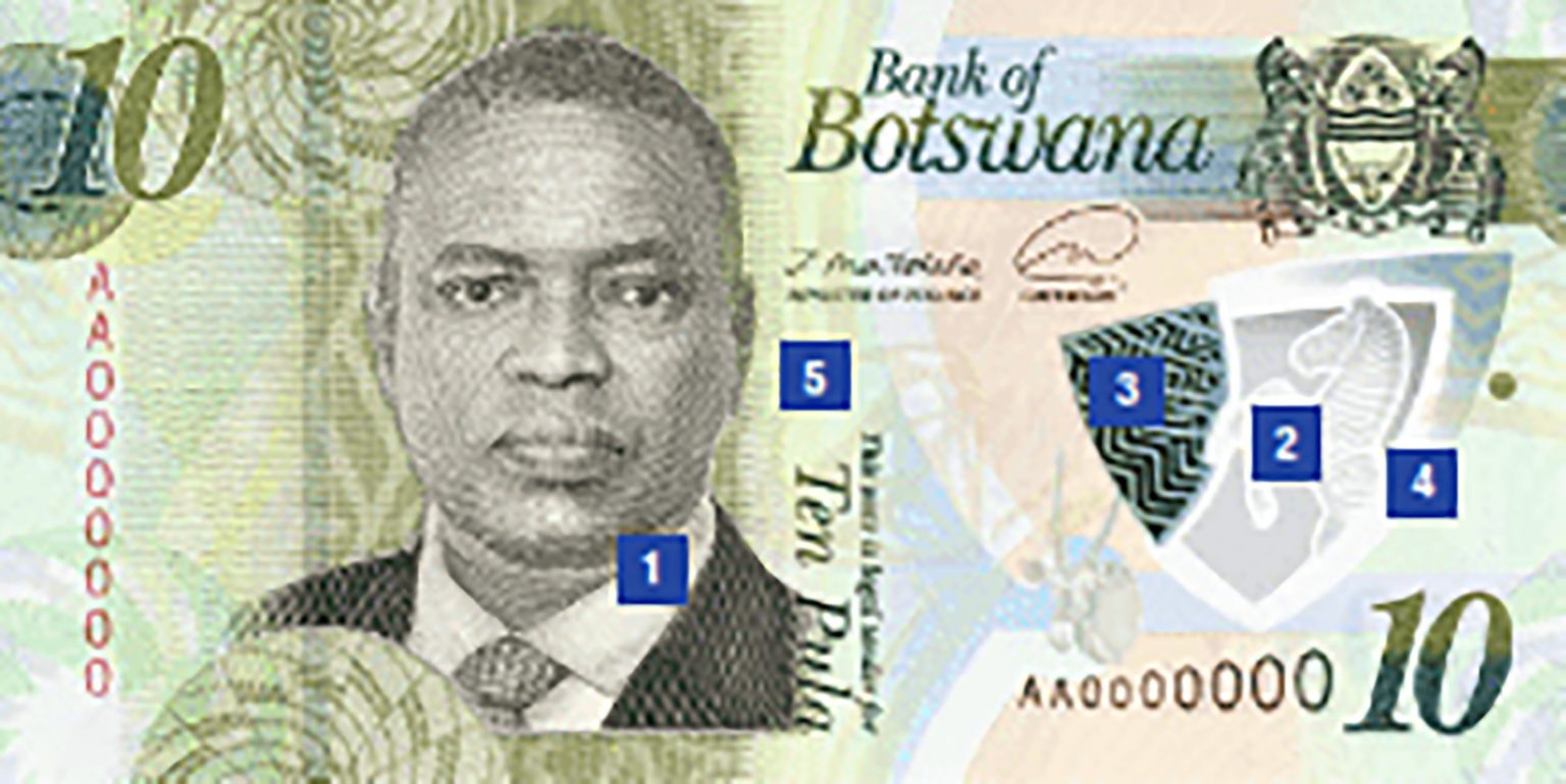 Botswana new 10-pula polymer note (B130a) reported for introduction on ...