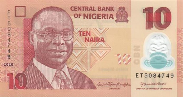 Nigeria new sig/date (2020) 10-naira note (B235p) confirmed – BanknoteNews