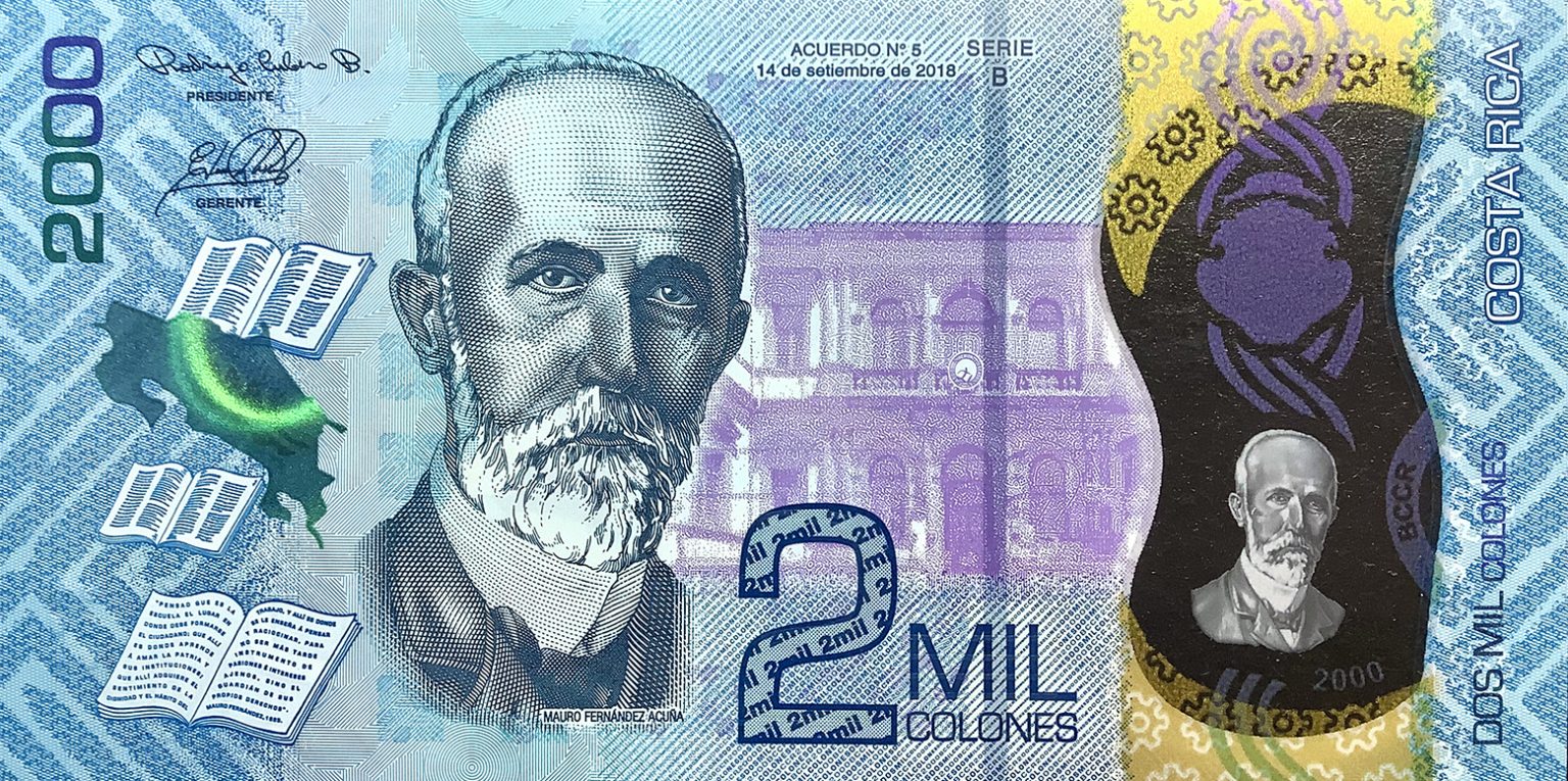 Costa Rica new 2,000-colon polymer note (B565a) confirmed – BanknoteNews