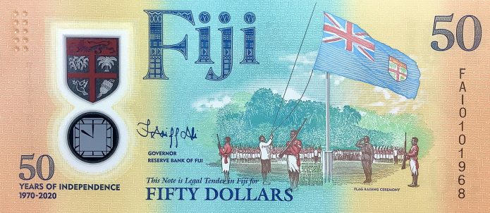 Fiji new 50-dollar commemorative polymer note (B532a) confirmed ...