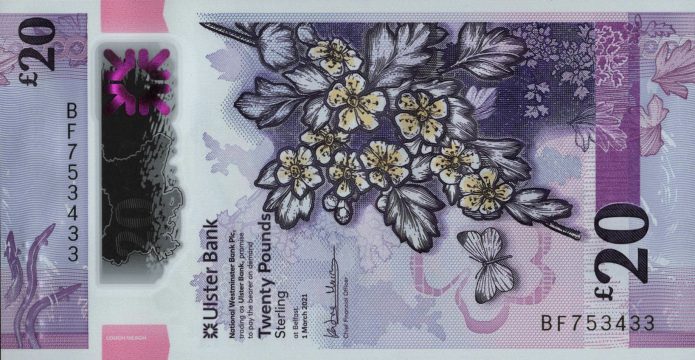 Northern Ireland Ulster Bank new date (01.03.2021) 20-pound polymer ...