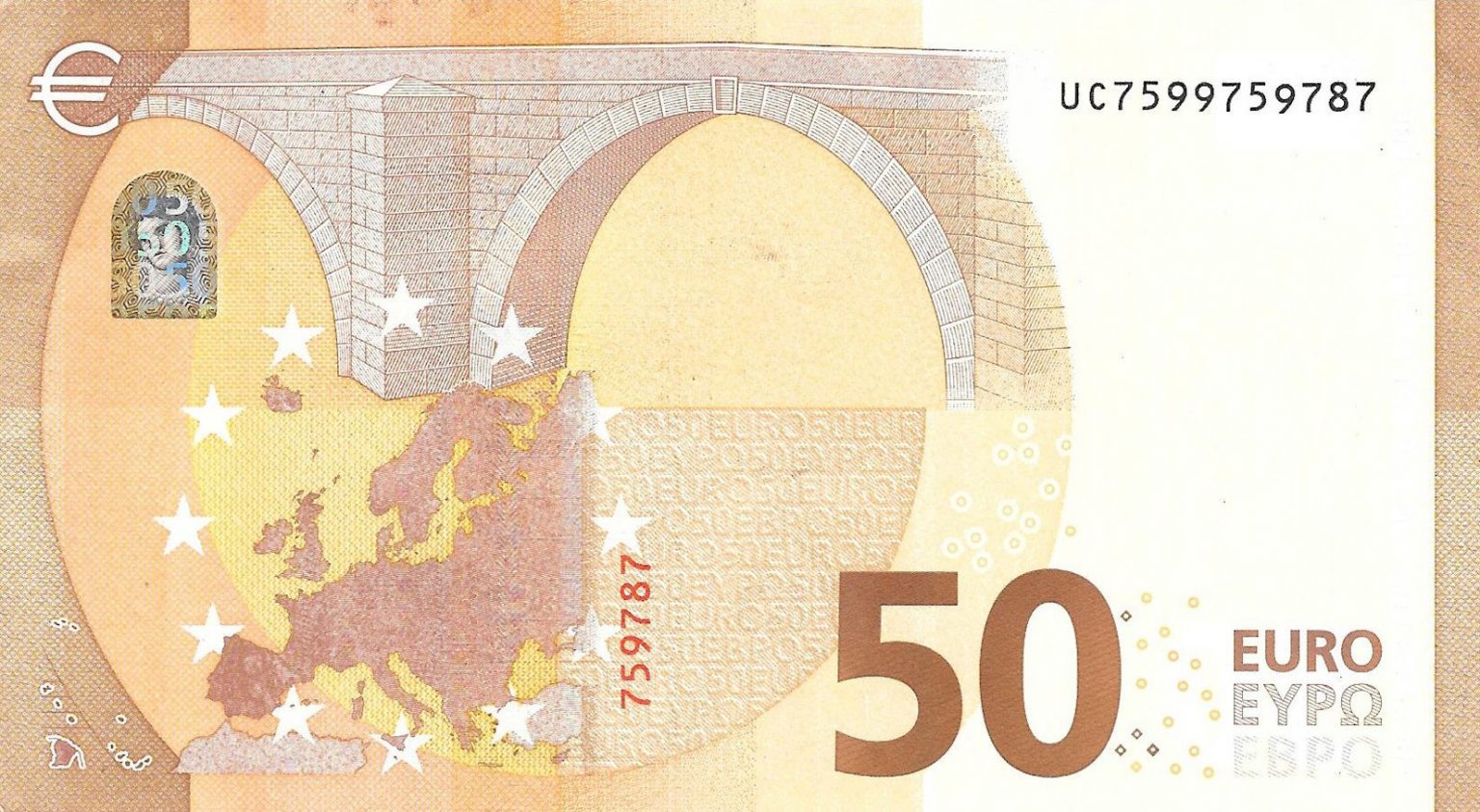 European Monetary Union new signature 50-euro note (B111u4) confirmed ...
