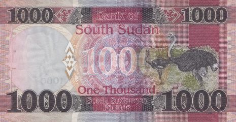 South Sudan new 1,000-pound note (B117a) confirmed introduced on 04.02. ...