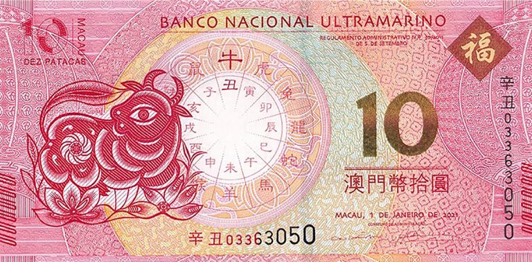 Macau (BNU) new 10-pataca note (B083a) confirmed – BanknoteNews