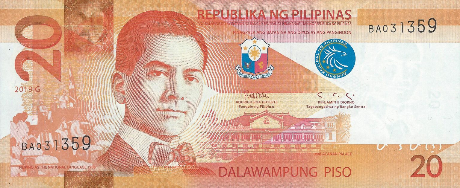 Philippines new date (2019G) 20-peso note (B1084f) confirmed – BanknoteNews