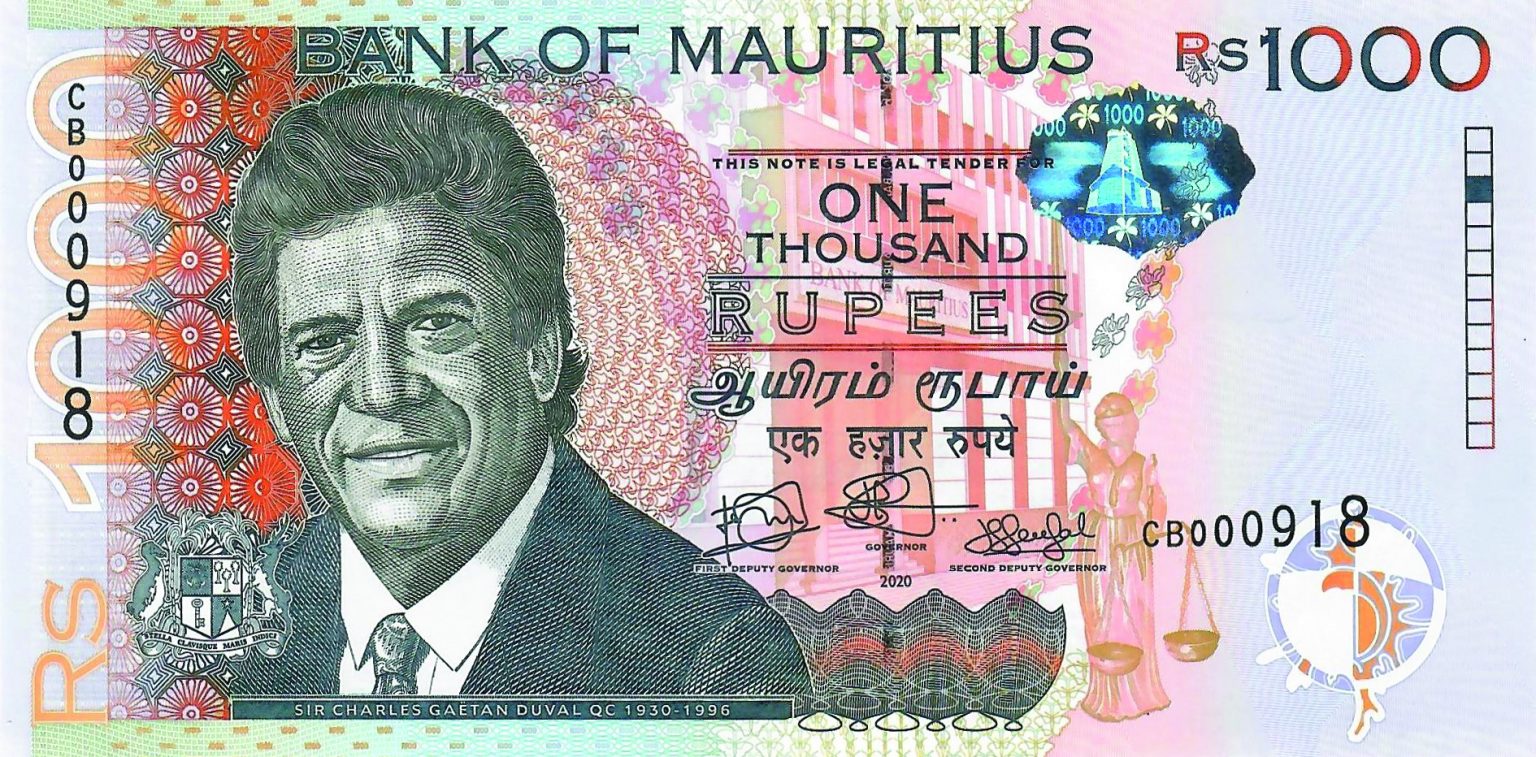 Mauritius new sig/date (2020) 1,000-rupee note (B429e) confirmed ...