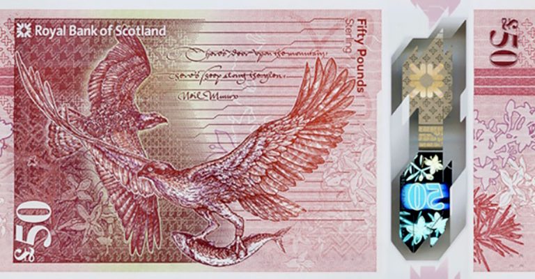 Scotland Royal Bank of Scotland new 50-pound polymer note reported for ...