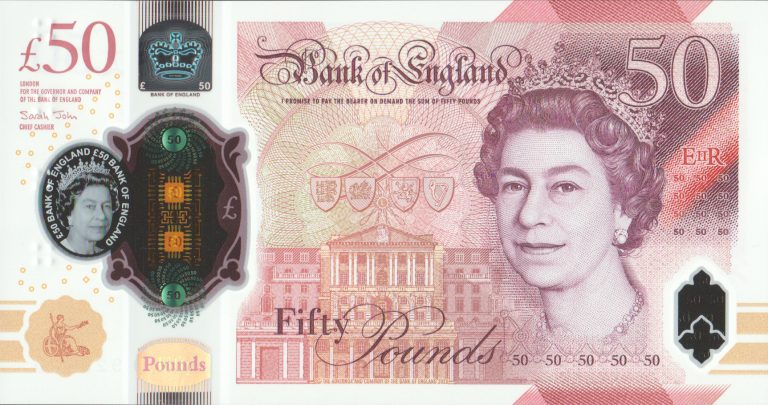 United Kingdom new 50-pound note (B206a) confirmed – BanknoteNews