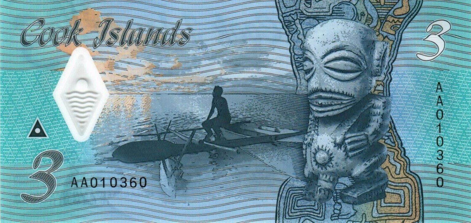 Cook Islands new 3-dollar commemorative polymer note (B111a) reported ...