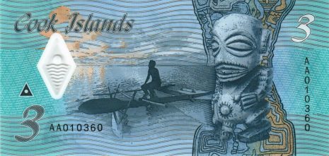 Cook Islands new 3-dollar commemorative polymer note (B111a) reported ...