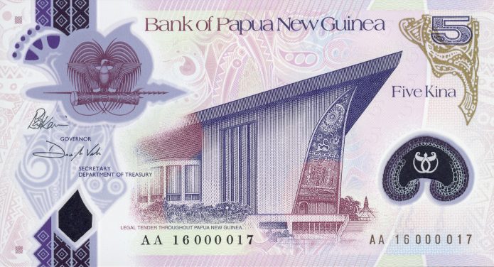 Papua New Guinea new 5-kina note (B155a) confirmed – BanknoteNews