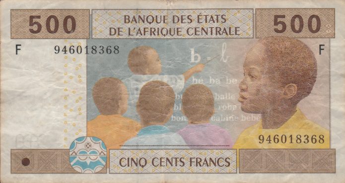 Central African States (Equatorial Guinea) new signature 500-franc note ...