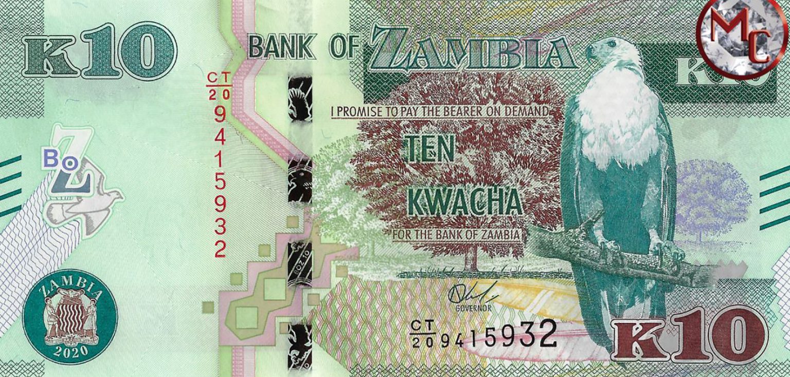 Zambia new date (2020) 10-kwacha note (B167b) confirmed – BanknoteNews