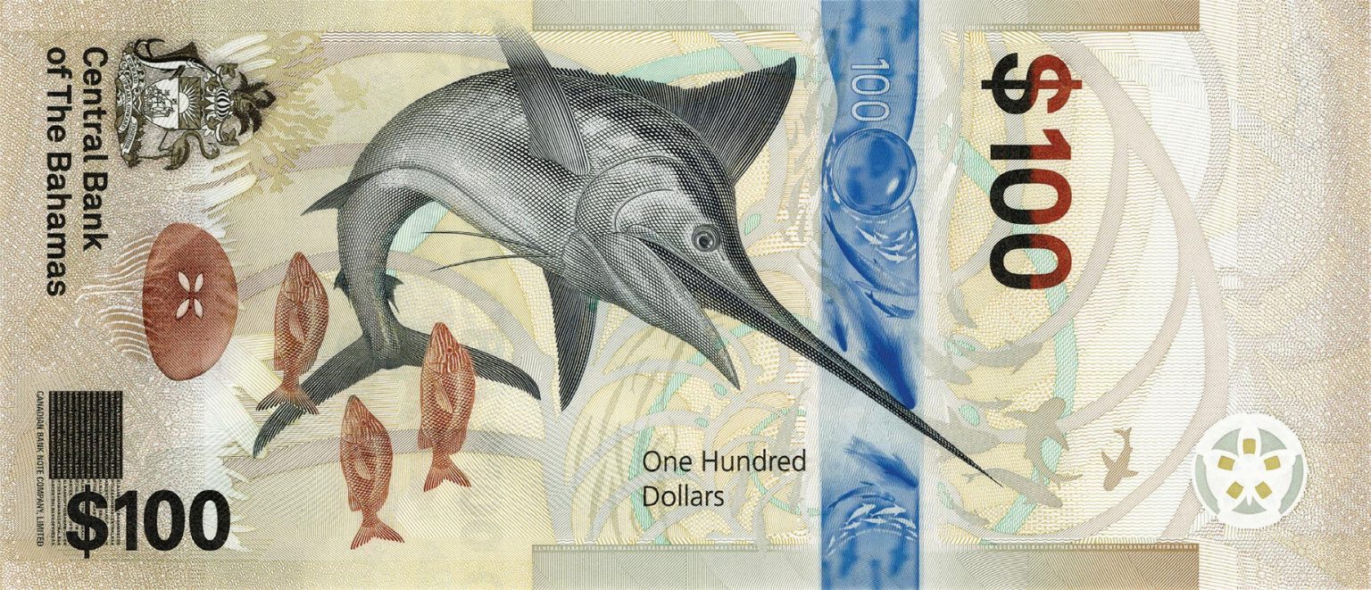 Bahamas new 100-dollar note (B355a) reported for introduction on 06.10. ...