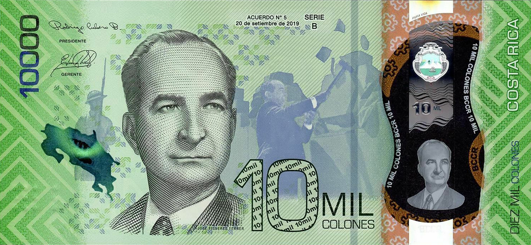 Costa Rica New 10 000 colon Polymer Note B567a Confirmed BanknoteNews Costa Rica New 10 000 colon Polymer Note B567a Confirmed BanknoteNews