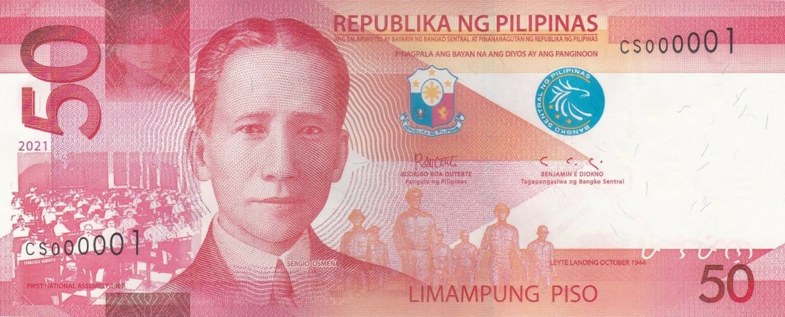 Philippines new date (2021) 50-peso note (B1085g) confirmed – BanknoteNews