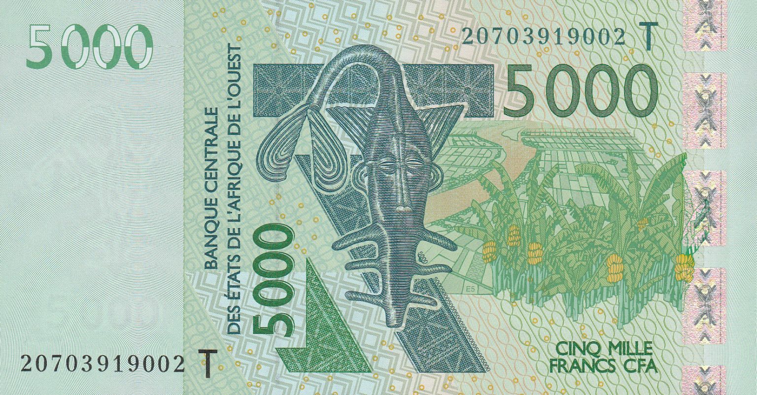 West African States (Togo) new date (2020) 5,000-franc note (B123Tt ...