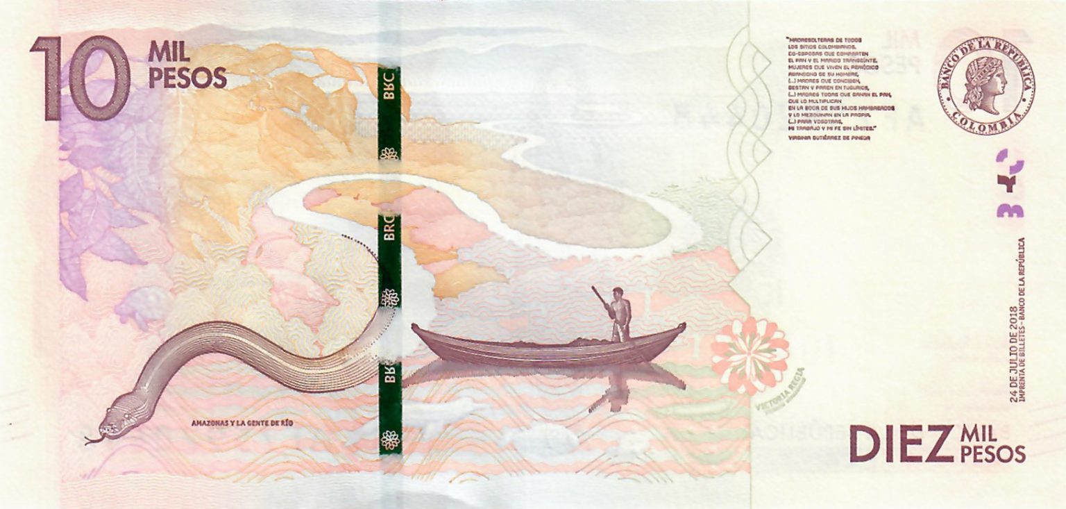 Colombia new sig/date (24.07.2018) 10,000-peso note (B995d) confirmed ...