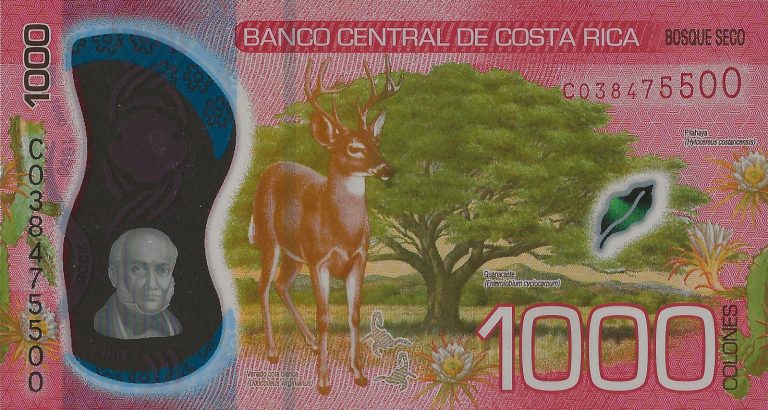 Costa Rica new 1,000-colon polymer note (B564a) confirmed – BanknoteNews