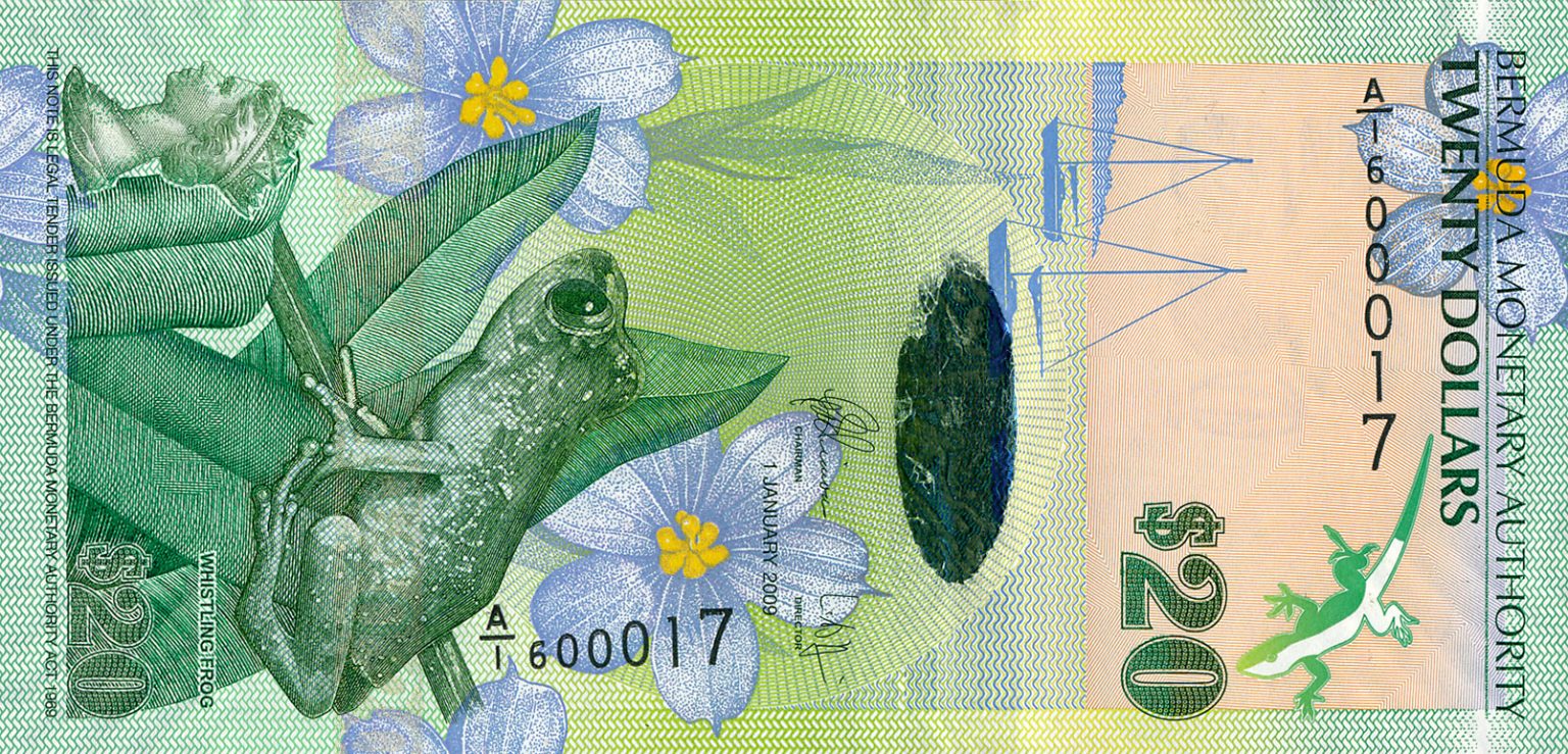 Bermuda new signature 20-dollar note (B233c) confirmed – BanknoteNews