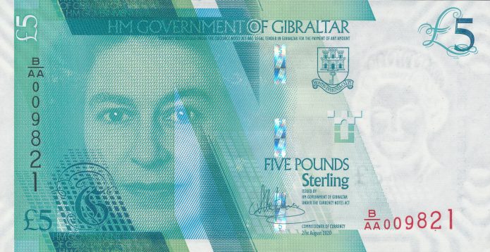 Gibraltar new 5-pound note (B136a) confirmed – BanknoteNews
