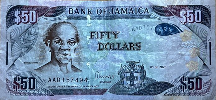 Jamaica new sig/date (01.06.2020) 50-dollar note (B249f) confirmed ...