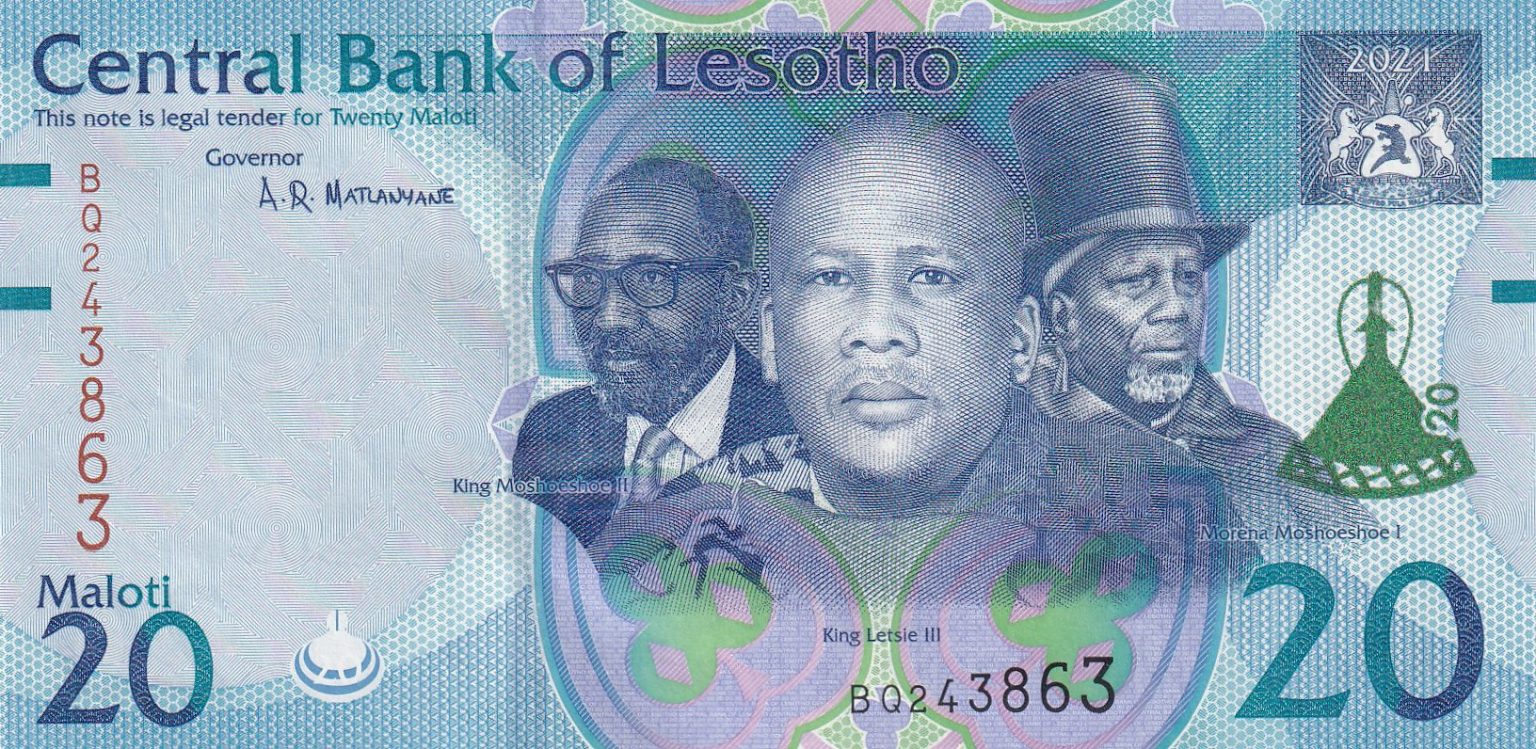 Lesotho new note family (B227a – B231a) confirmed introduced on 23.12. ...